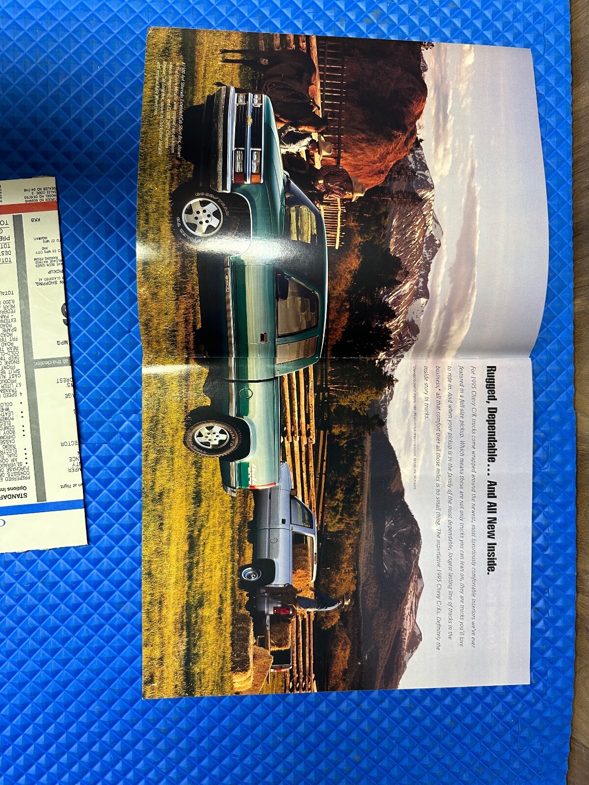 1995 95 CHEVROLET TRUCK C/K SILVARADO SALES BROCHURE AND WINDOW STICKER ...