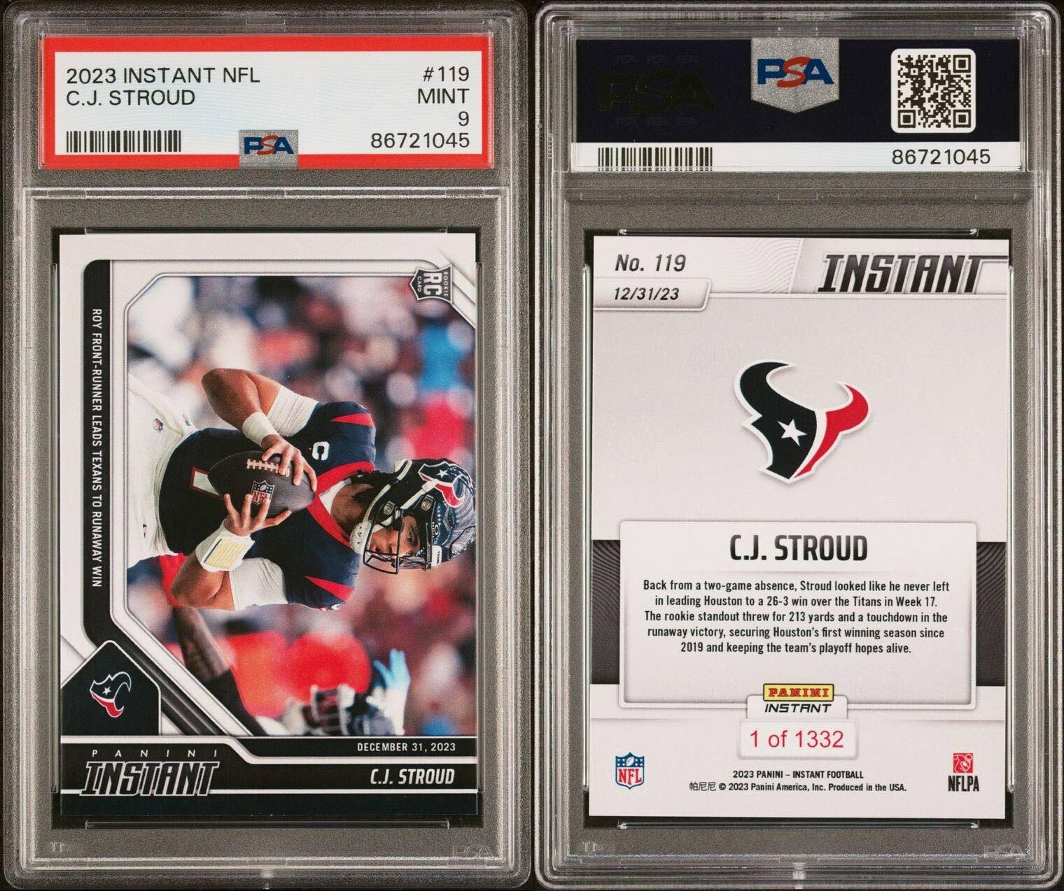 2023 Panini Instant NFL - #119 C.J. Stroud (RC) for sale online | eBay