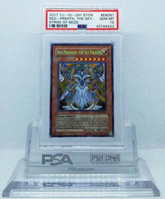 YUGIOH STON-EN061 NEO-PARSHATH SKY PALADIN SECRET RARE PSA 10 GEM MINT ...