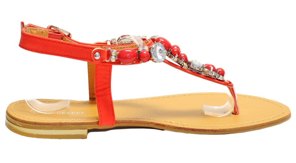 New women's shoes open toe t strap rhinestones sandals summer casual ...