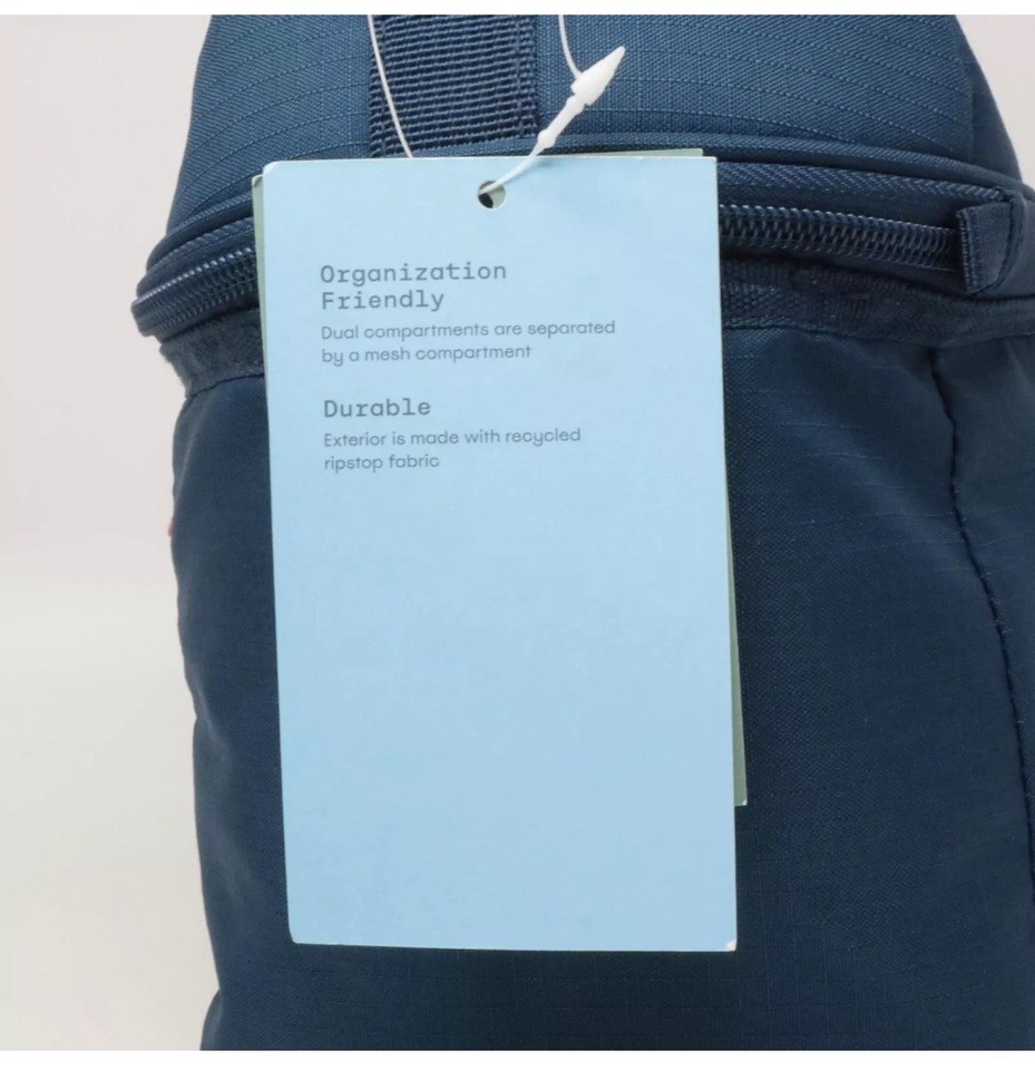 Embark Insulated Durable Dual-Compartment Lunch Bag/Tote/Box - Navy ...