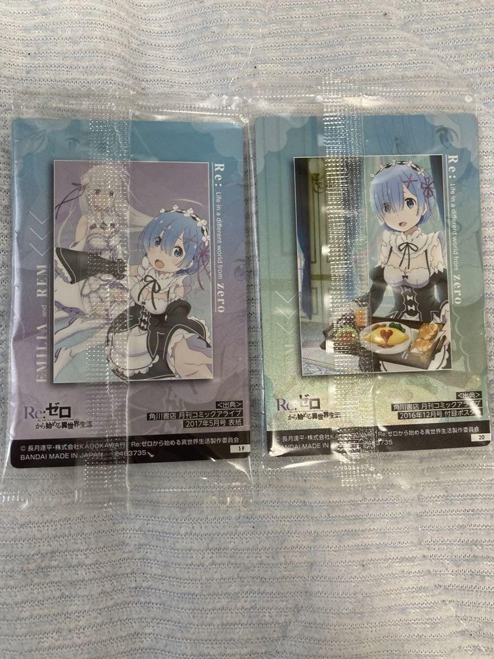 Emilia Rem Re:Zero Card Set - Includes Emilia, Rem, Ram, Beatrice ...