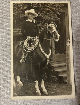 Rare Vintage Antique TOM MIX Autograph Photo Postcard Cowboy Western ...