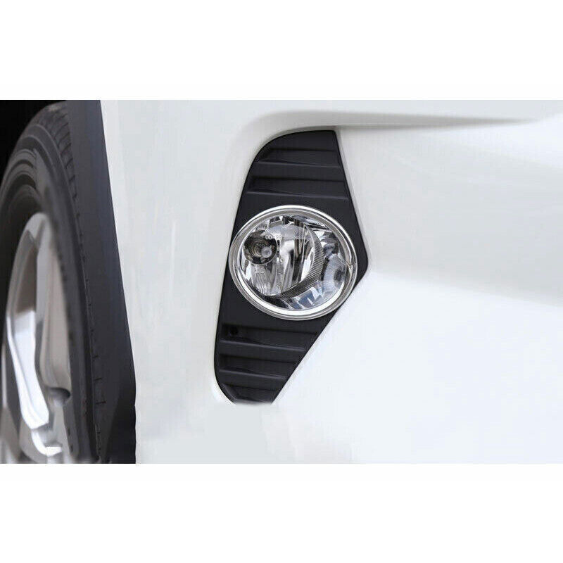 For Toyota RAV4 ABS Chrome Front Fog Light Lamp Bumper Cover Ring 2PCS ...