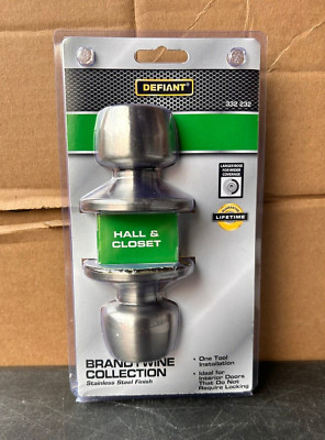 DEFIANT Brandywine Stainless Steel Hall/Closet Passage Door Knob #332 ...