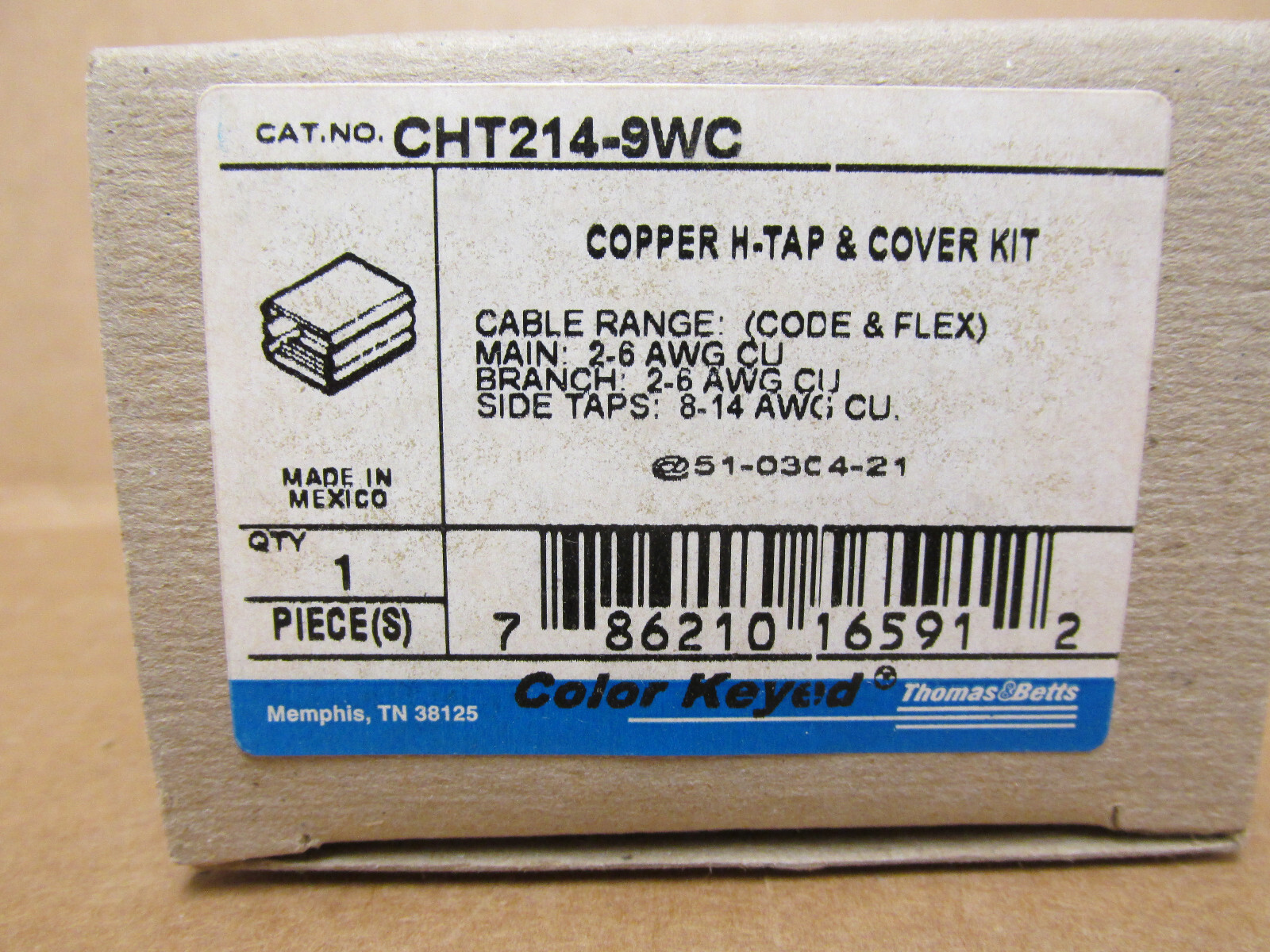 THOMAS & BETTS CHT214-9WC COPPER H-TAP & COVER KIT (NEW) | eBay