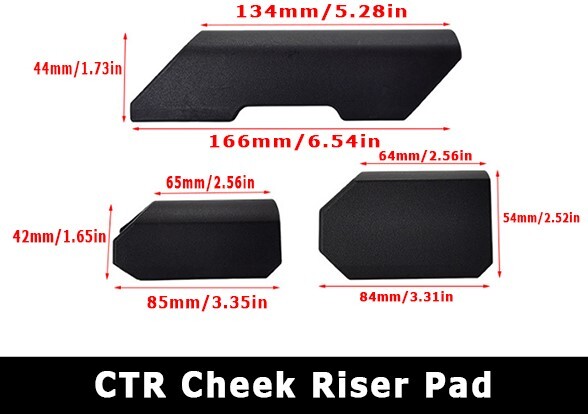 Tactical CTR Cheek Riser for Rifle – Nylon Stock Enhancer for Airsoft ...