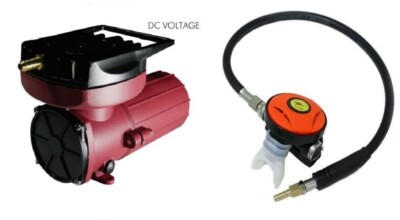 Scuba Diving Air Compressor 12V Oil-less Hookah +Regulator Direct ...