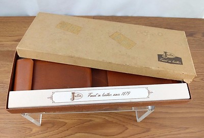 Justin Boots Brown Wallet Genuine Cowhide Bifold USA Texas Leather ...