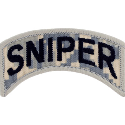 ARMY TAB "SNIPER" (03D) (CAMO) Embroidered Shoulder Patch 4" X 1-7/16 ...