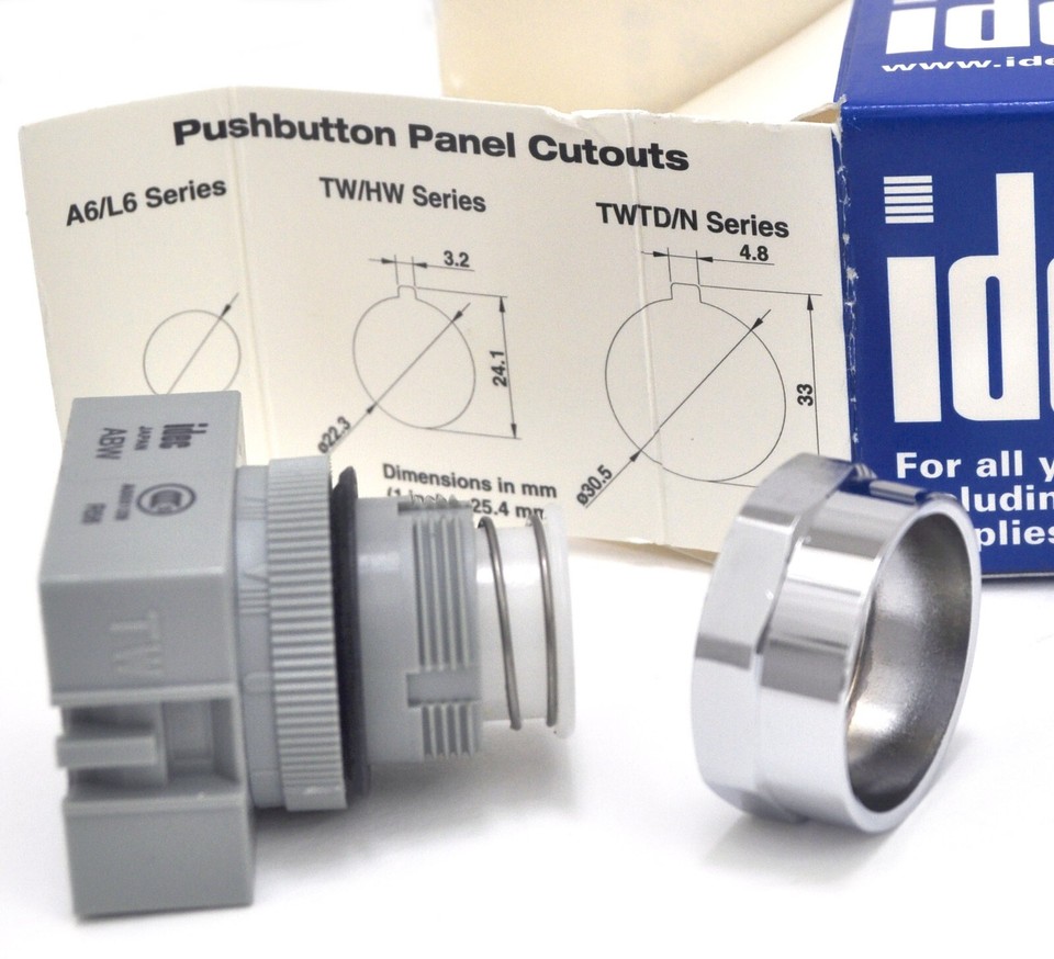 IDEC ABW-100 SWITCH PUSHBUTTON ACTUATOR Chrome Bezel SWITCH CAP included | eBay