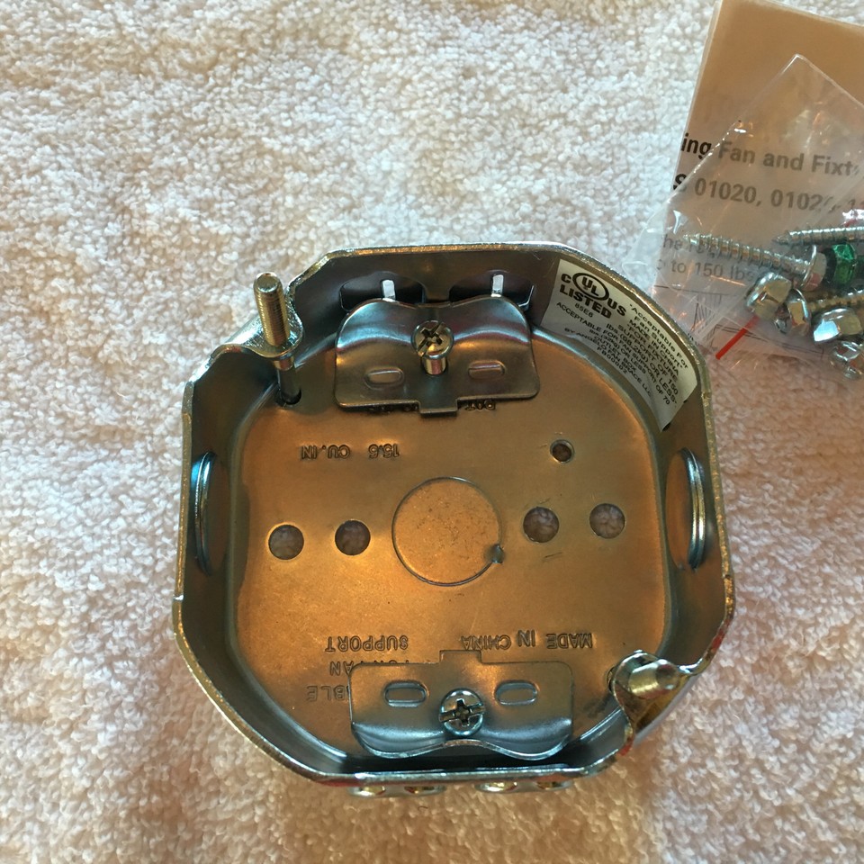 WESTINGHOUSE SAF-T-BOX 01020 FAN & FIXTURE SUPPORT BOX 1-1/2" DEEP ...