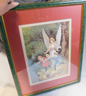 VICTORIAN GUARDIAN ANGEL LITHOGRAPH FRAMED | eBay