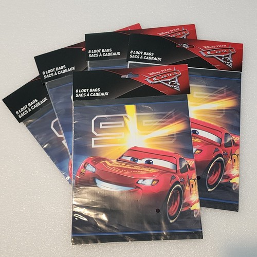 Disney Cars 3 Loot Bags Bundle Of 5 Sets Of 8 Lightning McQueen Kid ...