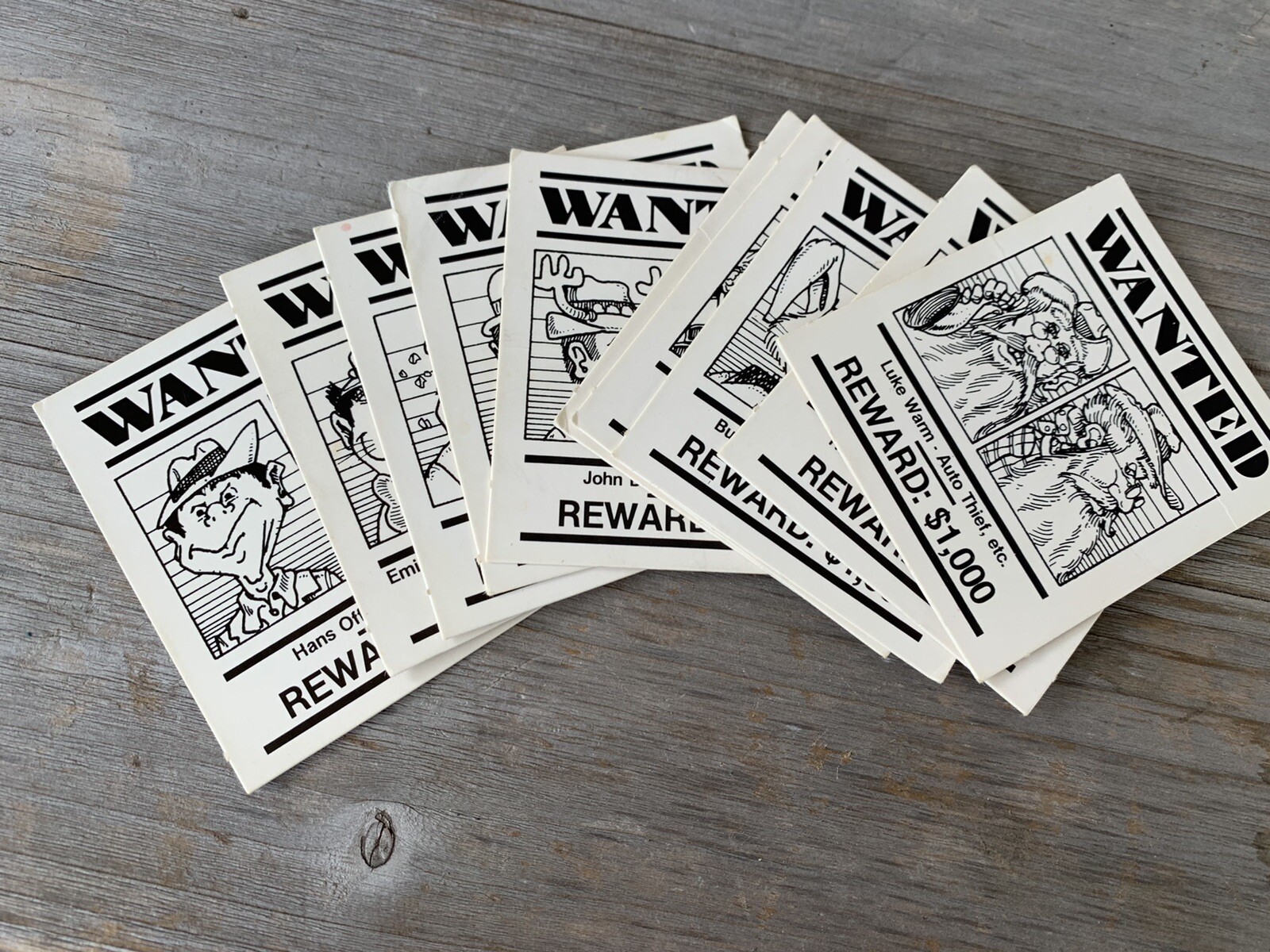 Stop Thief 1979 Wanted Poster Cards Set Of 10 | eBay