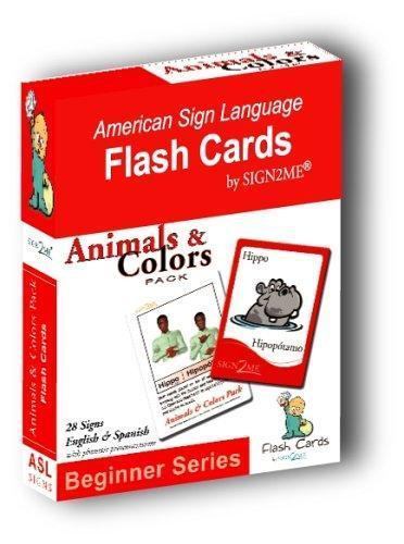 Beginner Ser.: Sign2Me ASL Flash Cards Animals and Colors Pack by ...
