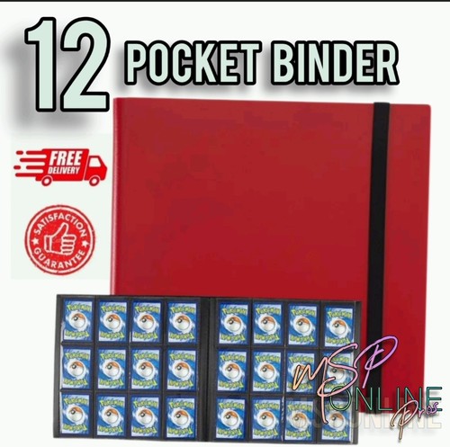 12 Pocket Master Set 480 Card Binder Elastic Trading Cards Folder Pokemon | Red | eBay