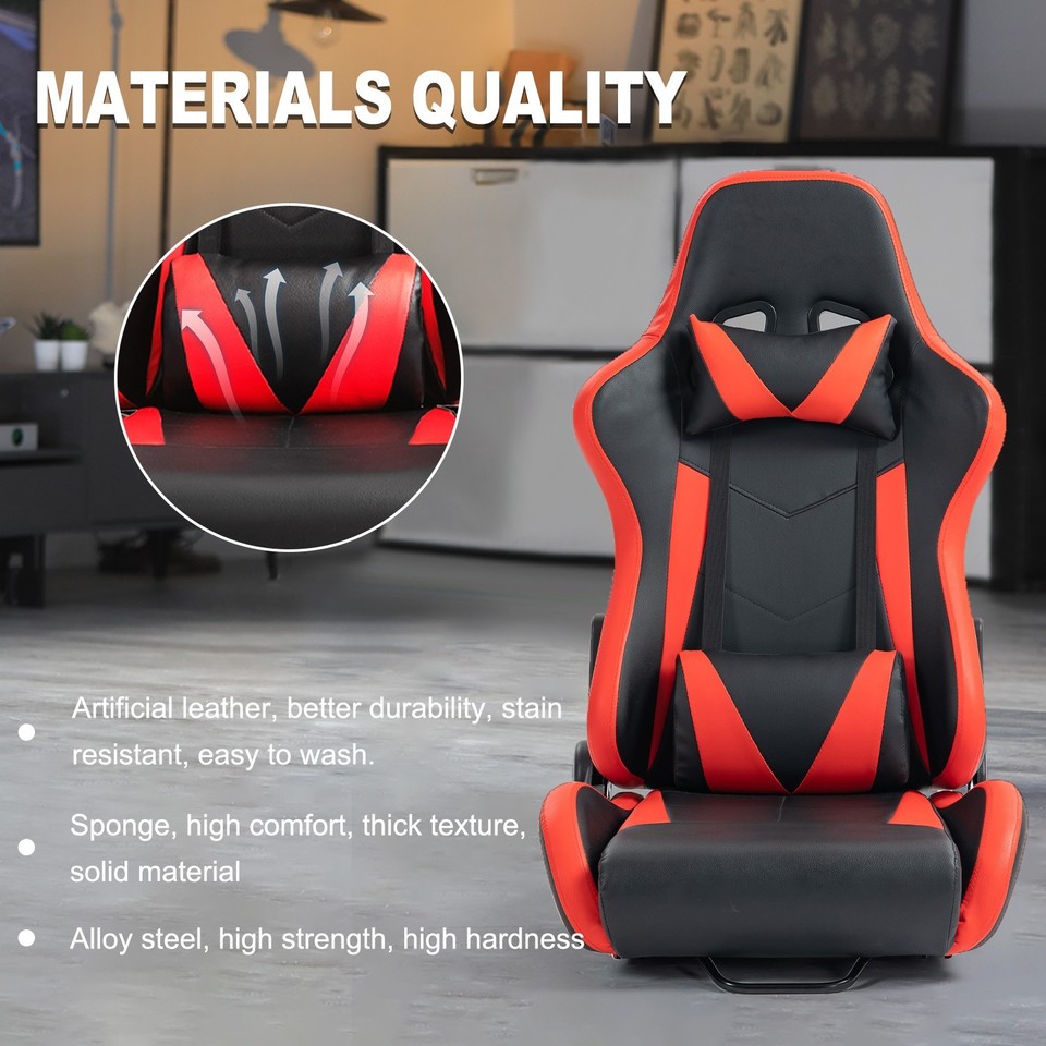 Marada Racing Simulator Cockpit With Monitor Stand & Red Seat Fit ...