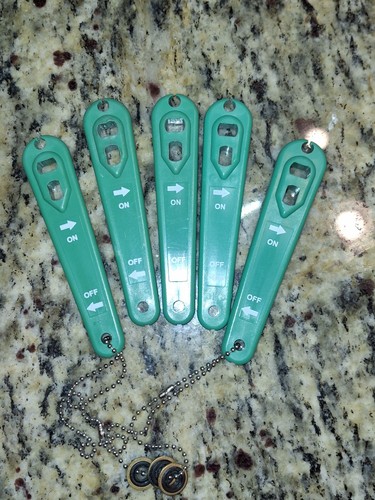 Lot of 5 Green Oxygen Tank Key Wrenches with Chains | eBay
