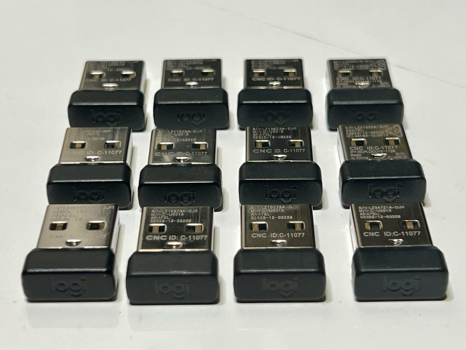 LOT OF 12 LOGITECH M/N: C-U0010 NON-UNIFYING USB RECEIVER DONGLE CNC ID ...
