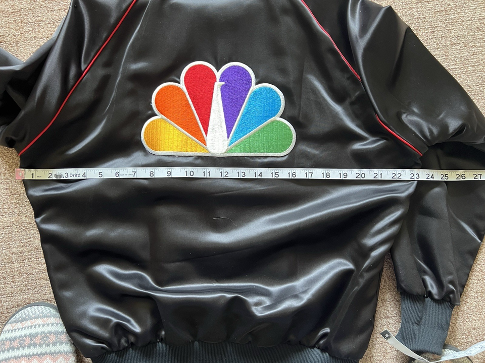 NBC Peacock Logo Jacket East West Enterprises Vintage Satin Snap Jacket Medium | eBay