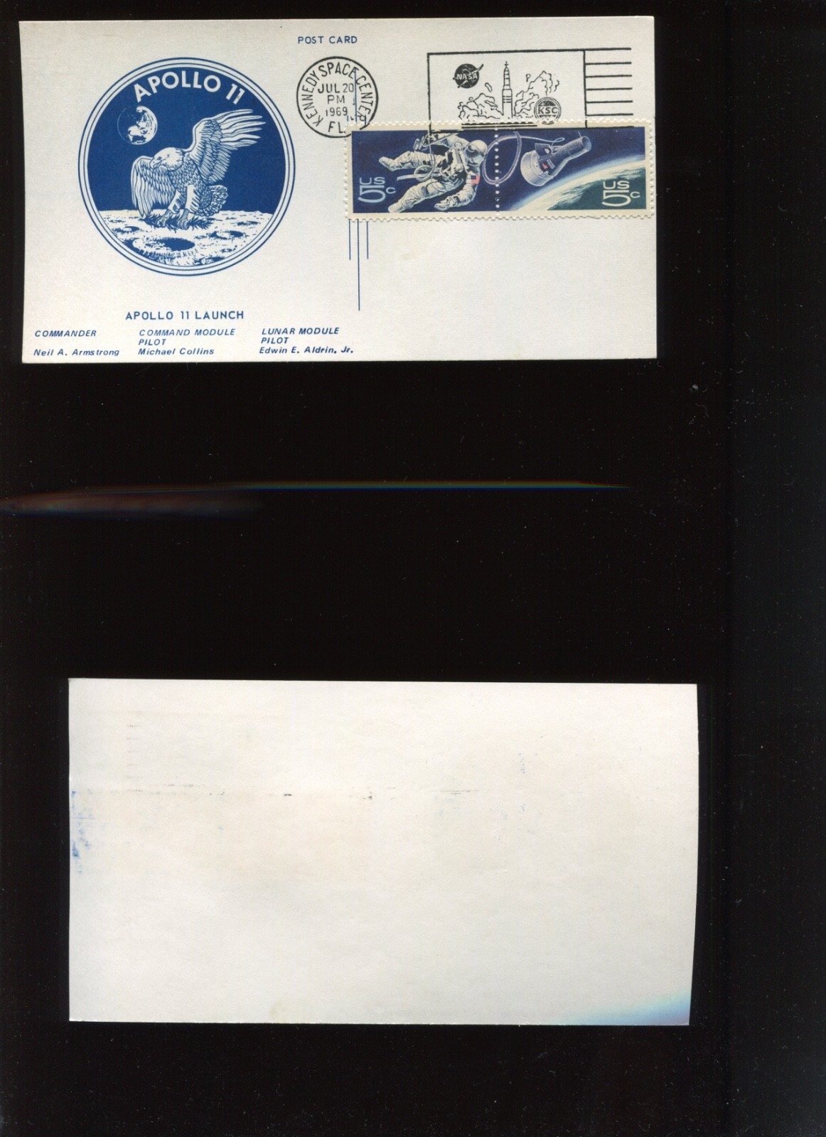Apollo 11 Launch Post Card with JUL 20 1969 KSC Machine Cancel DC2952 ...