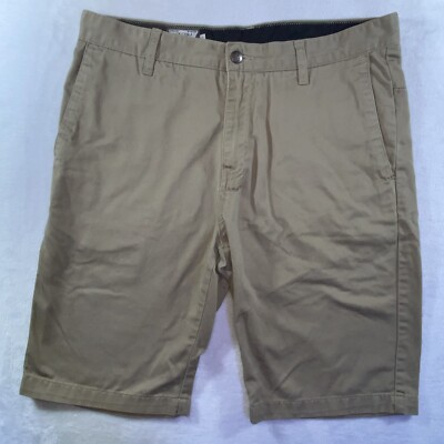 Volcom Shorts Mens 32* (33) Khaki Casual Board Outdoor Hiking Cotton ...