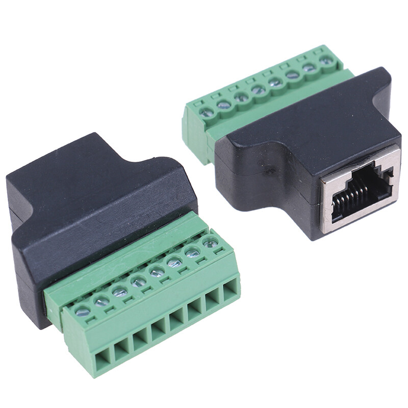 RJ45 to Screw Terminal Adaptor RJ45 Female to 8 Pin connector for CCTV ...