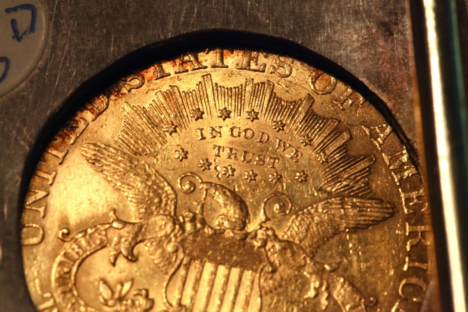 Boyd, Reno, Nevada D. E. 1880 $20 Gold Piece, Gold & Silver Buckle ...