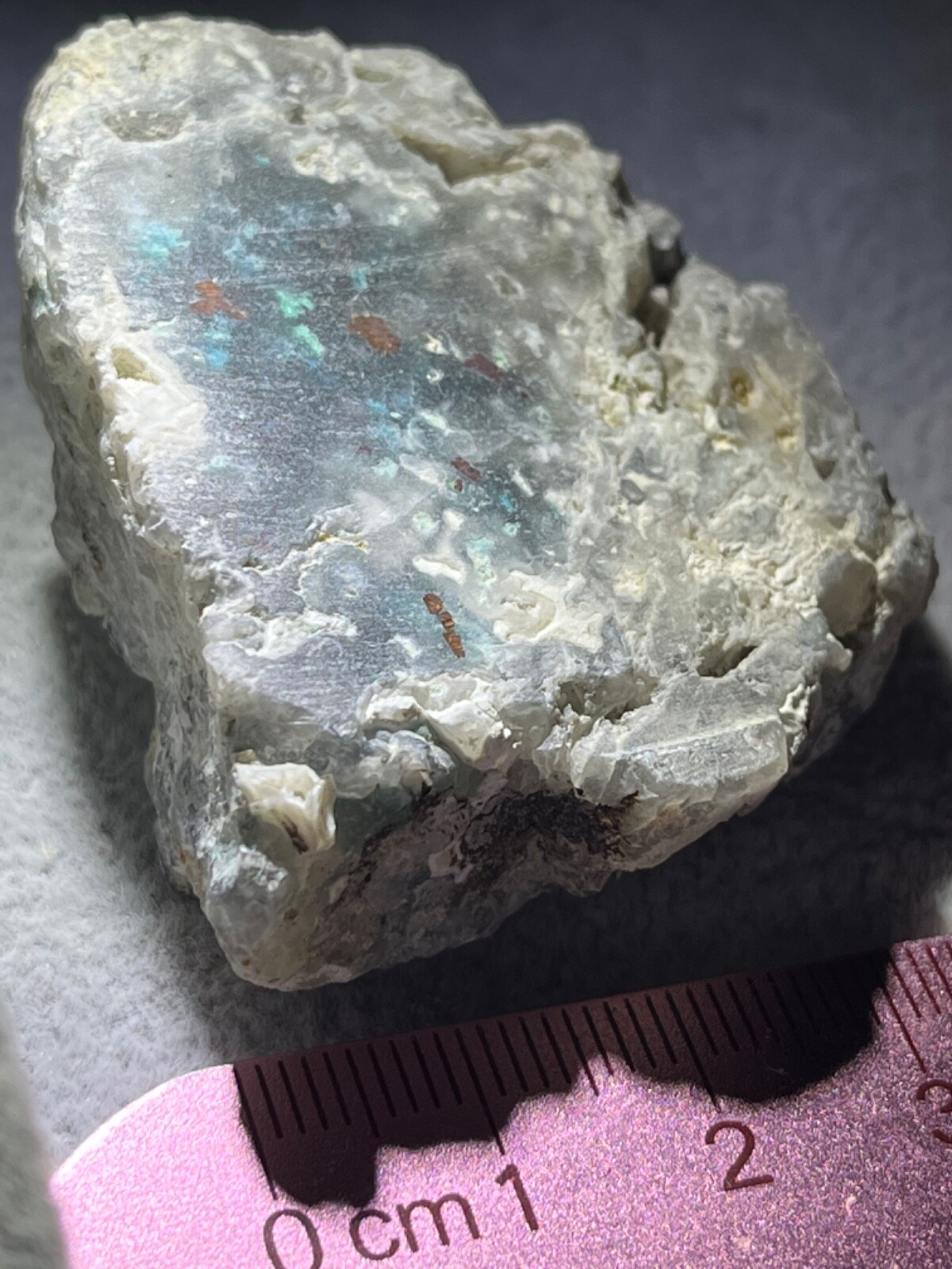 Confetti chrysocolla , Aquadité , Natural Raw end cut Slab 44.2 Gr ...