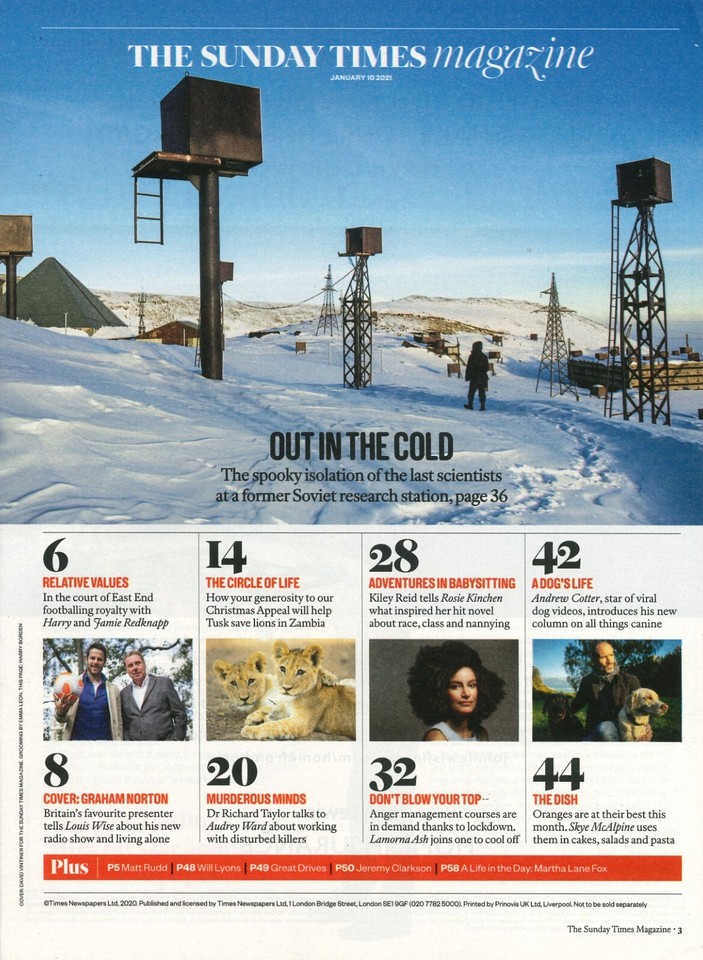 Sunday Times Magazine: Graham Norton, Jamie Redknapp, Jeremy Clarkson ...