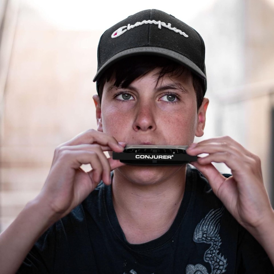 CONJURER Blues Harmonica Set 10Hole Diatonic Harmonica Set Blue Harp ...
