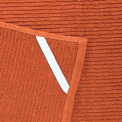 Oversized 18" x 28" Solid Color Rust Kitchen Dish Towels: 100% Burnt ...