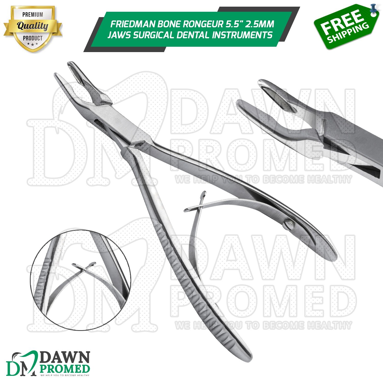 Friedman Bone Rongeur 5.5" 2.5mm Jaws Surgical Dental Instruments ...