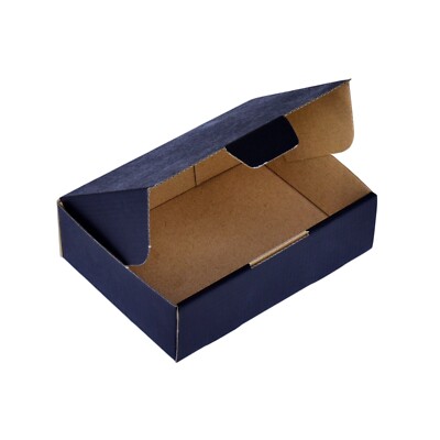 300x Mailing Box 174 x 128 x 53mm Diecut Black Shipping Carton B71 ...