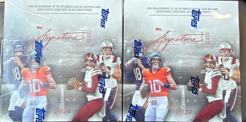 Lot of 2 - 2024 Topps Signature Class Football NFL Mega Box - Factory ...