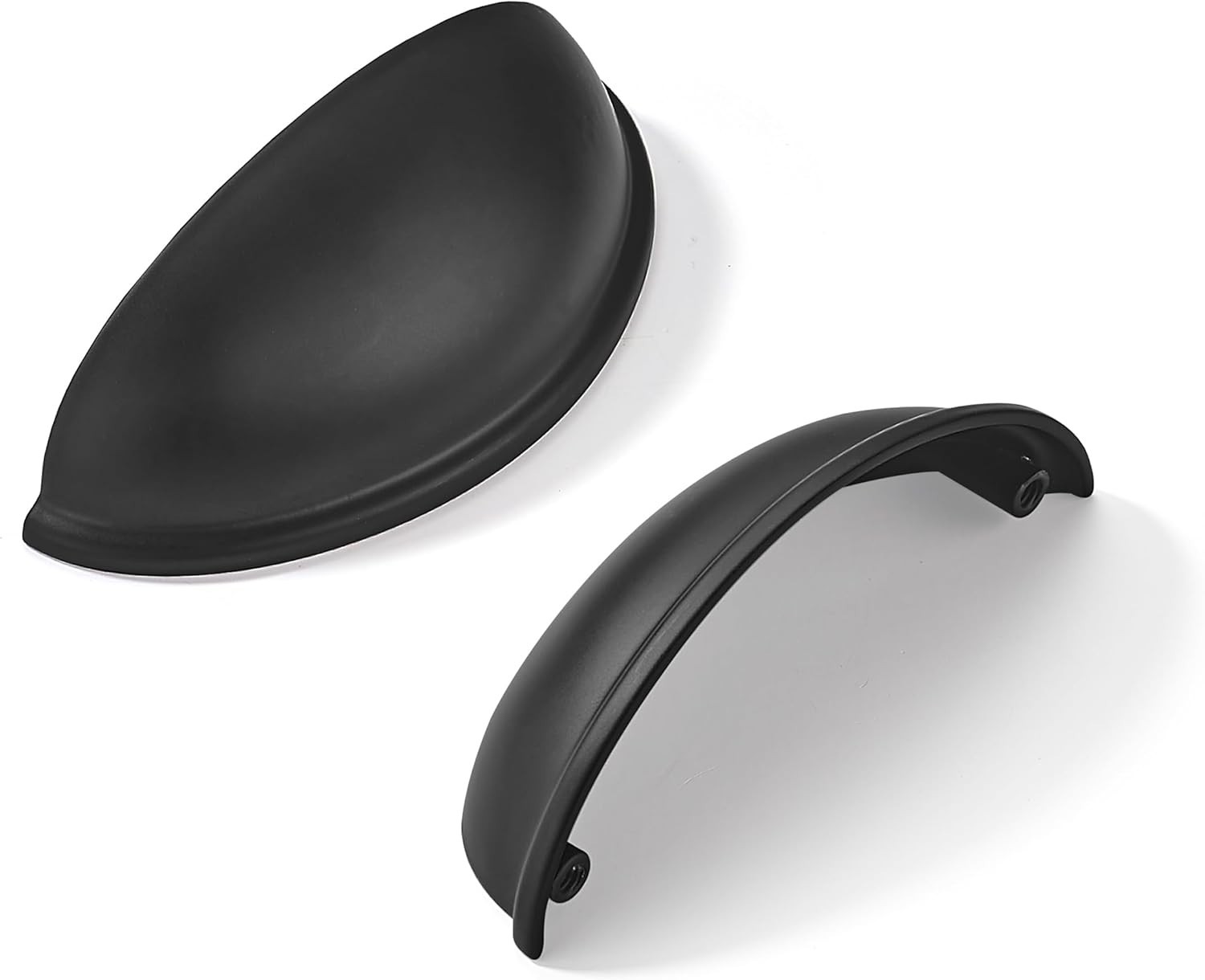 10 Pack 3" Drawer Pulls Matte Black Cabinet Cup Pulls Kitchen Hardware ...