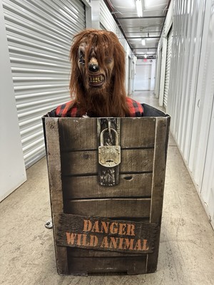 Spirit Halloween Animated Animatronic Life Size Rising Werewolf Wolf In ...