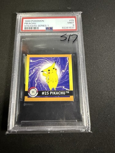 PSA 9 1999 Pokémon Artbox Stickers Series 1 Pikachu #25 auction ...
