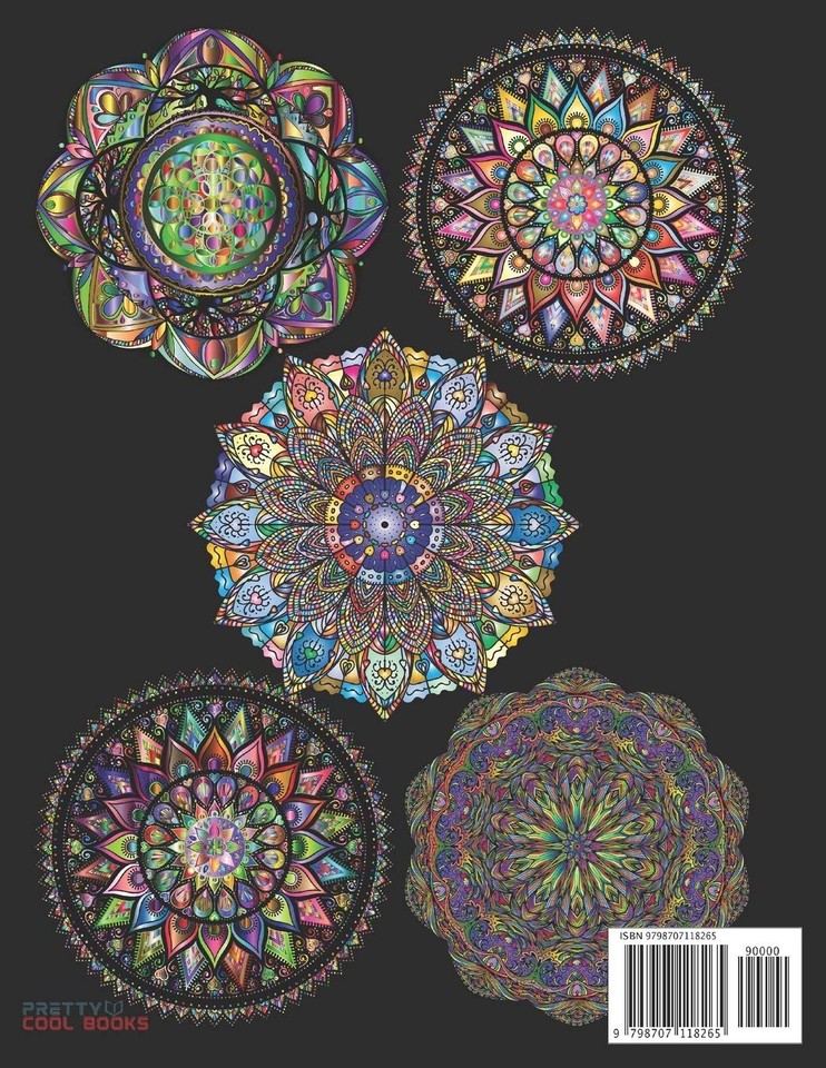 Pretty Cool Boo Mandala Coloring Book for Adults: 56 Unique designs ...