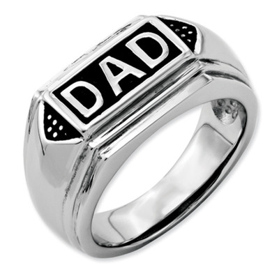 High Polished Stainless Steel Men's Dad Ring & Gifts For Father's Day ...