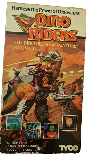 Dino Riders VHS 1987 Tape Adventure Volume 1 Vol Tyco Kids Fantasy ...
