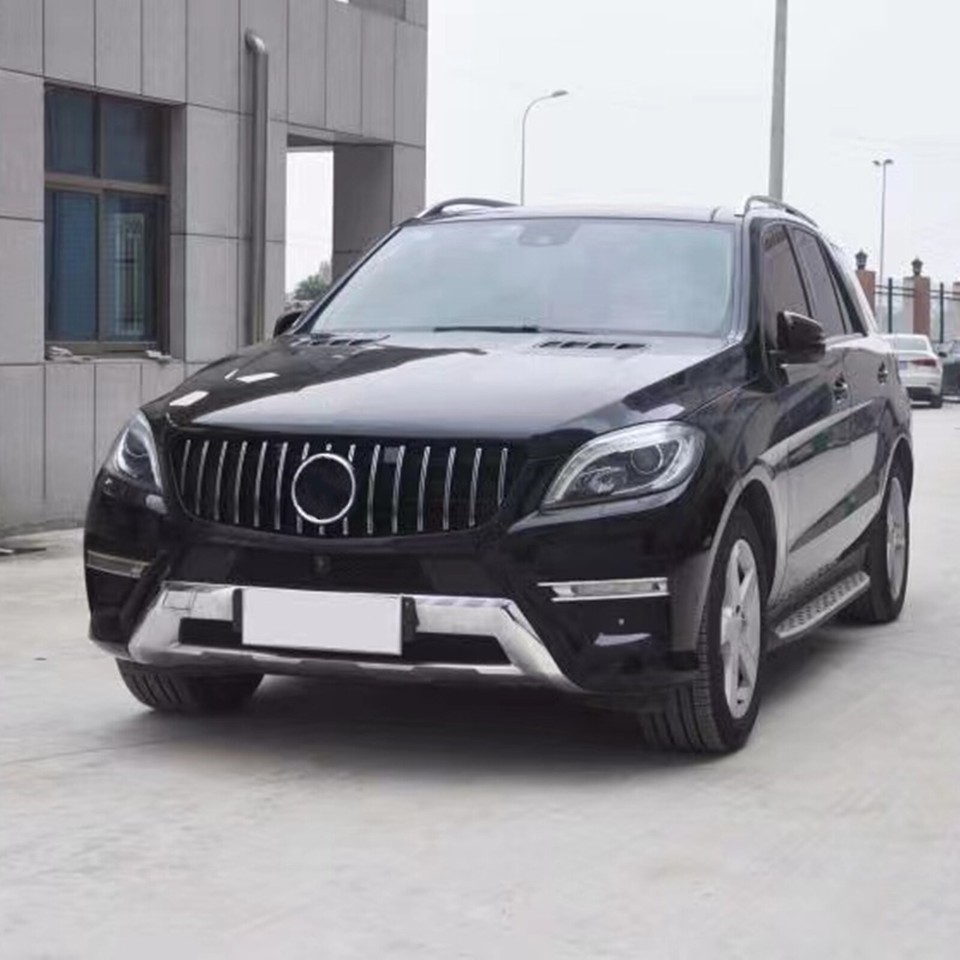 Black Front GTR Style Grille For Mercedes Benz W166 ML300 ML350 ML400 ...