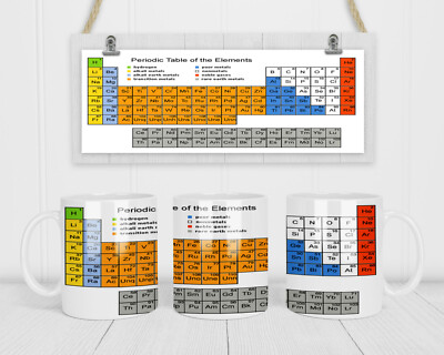 Periodic Table of Elements Mug Science Scientist Chemistry Gift Cup ...
