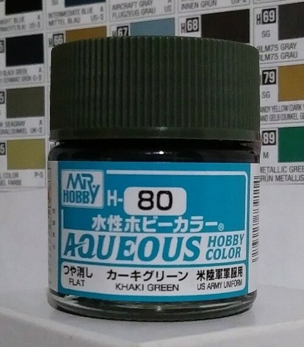 Gunze Aqueous Hobby Color H-80, Khaki Green. | eBay
