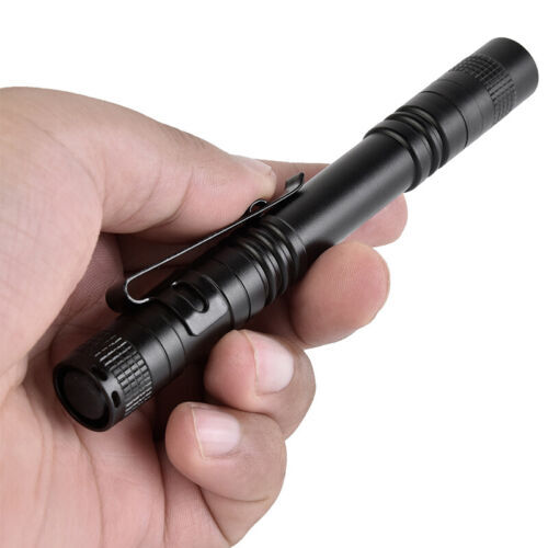 1/ 20 x LED Flashlight Clip Mini Light Penlight Pocket Portable Pen ...