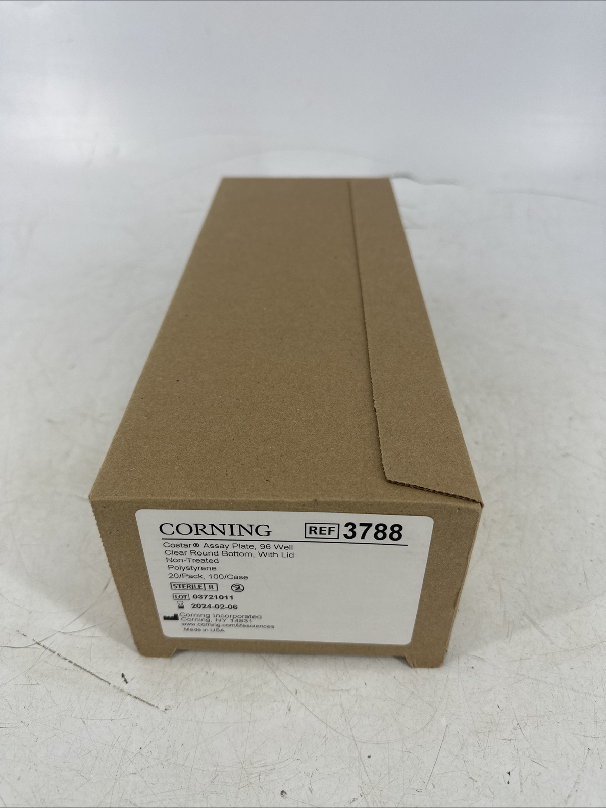 20 PACK Corning 3788 Costar Assay Plates 96 Well Clear Rounded Bottom w ...