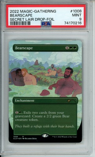 PSA 9 MTG Secret Lair BEARSCAPE Foil Magic the Gathering Foil | eBay