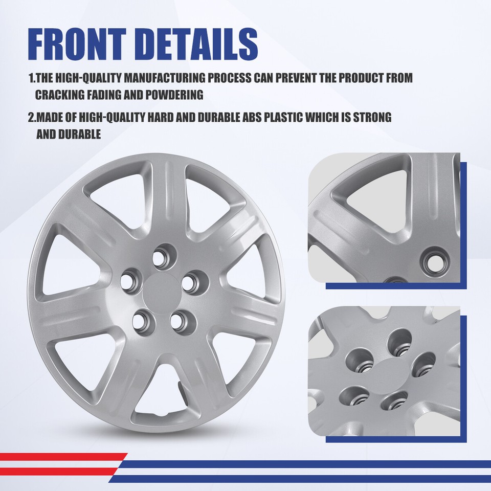 16-Inch Set Of 4 Hubcaps for 2006-2011 Honda Civic R16 Wheel Rims Cover ...