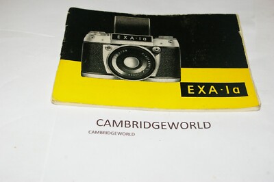 EXA Ia CAMERA INSTRUCTION MANUAL GUIDE USERS BOOK NEW GENUINE ORIGINAL ...
